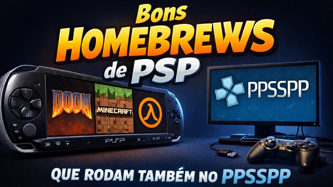 Esses HOMEBREWS de PSP Rodam LISO no PPSSPP! (DOOM, Minecraft , Half ...