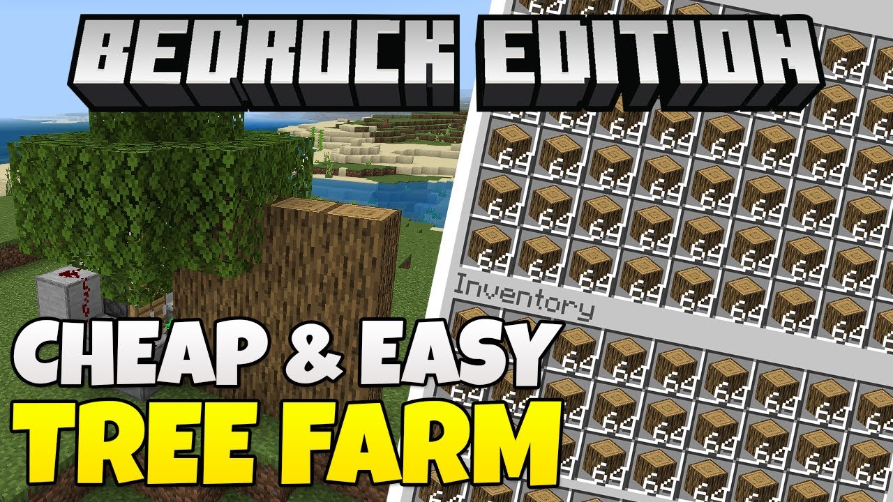 TREE FARM FOR MINECRAFT BEDROCK EDITION [1.18] - YouTube