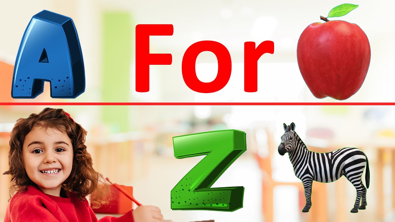 A for Apple // Learn A to Z Alphabets / Kids, children, Toddlers ...