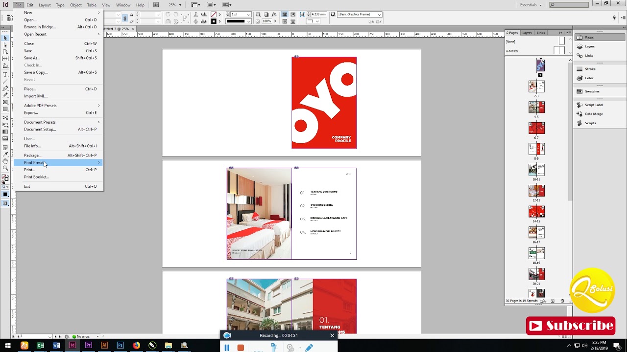 PRINT BOOKLET DENGAN INDESIGN - YouTube