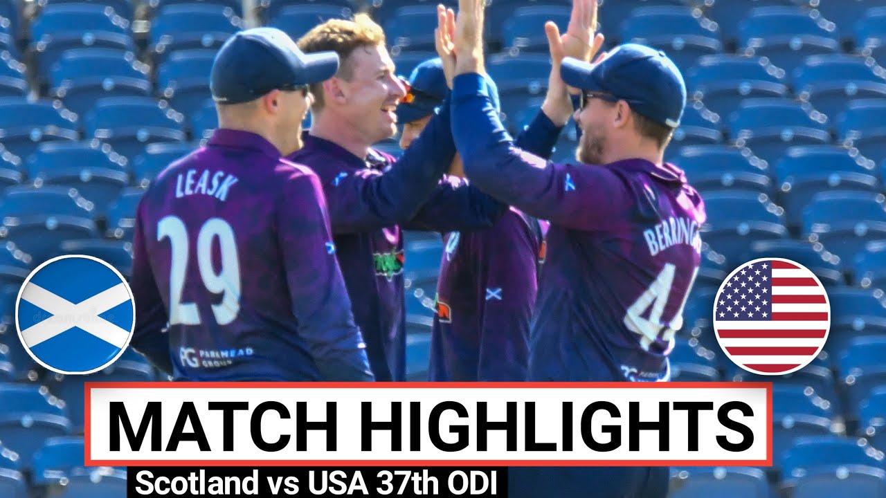Scotland vs USA 37th ODI Match Highlights 2024 | ICC Men's Cricket ...