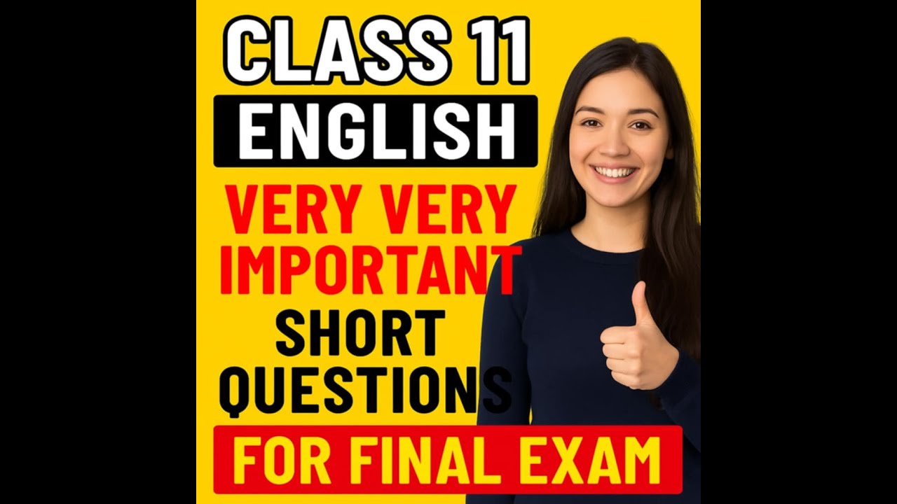 Very easy and important short questions solution class 11 English for ...