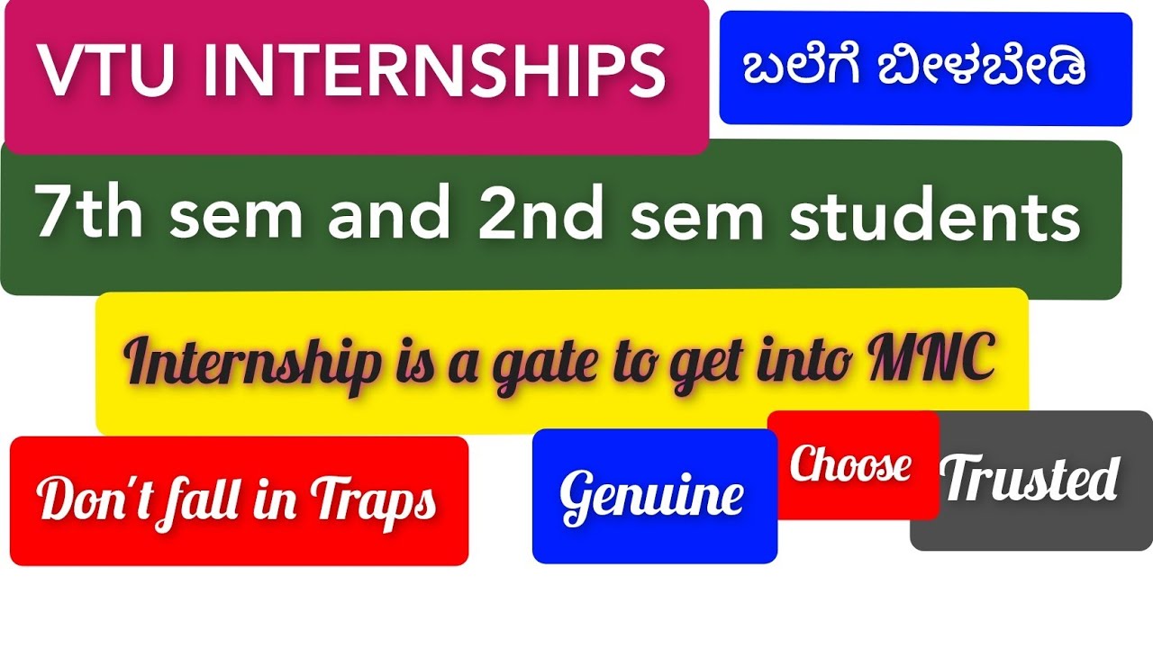 Vtu Internship7th Sem 2nd Sem Guinine Companiesgate To Get Into Mncexplained In Detail