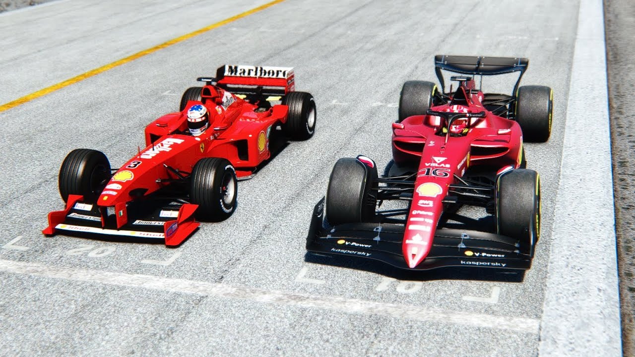 Ferrari F1 2022 F1-75 vs Ferrari F1 1999 (Schumacher) - COTA (Circuits ...