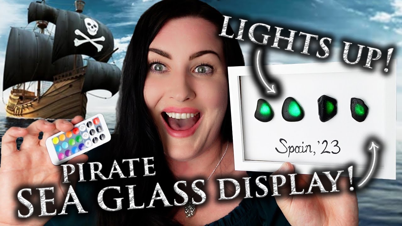 *Light Up Pirate Sea Glass Display!* ILLUMINATED! Remote controlled, no ...