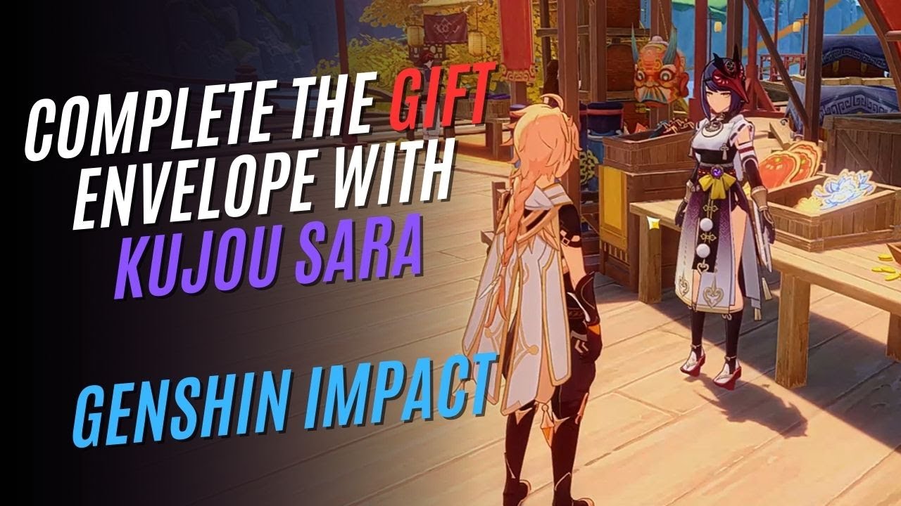 complete the gift envelope with kujou sara | Custom Gift Envelope No.2 ...