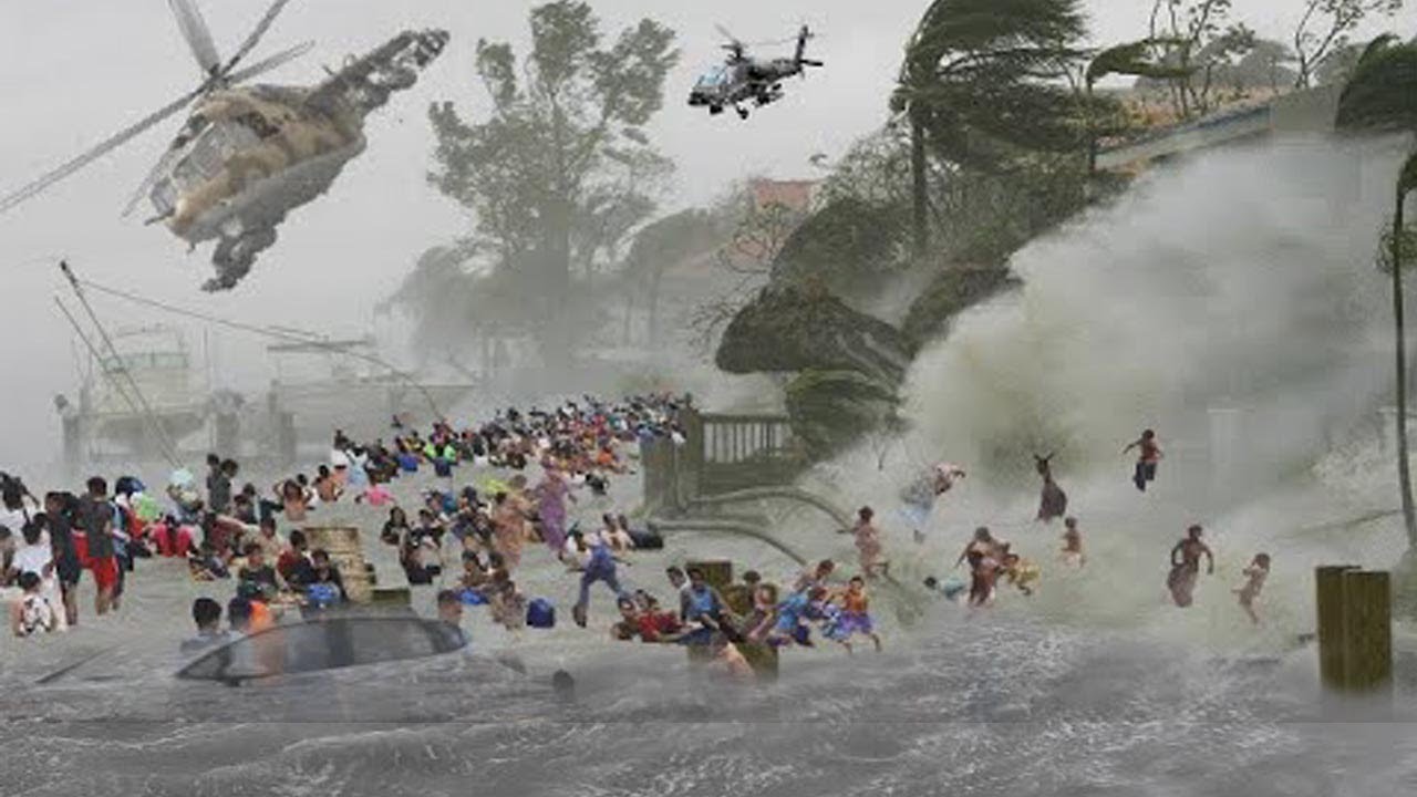 🔴Live footage of Typhoon mawar hit Guam, USA | Tropical storm mawar ...