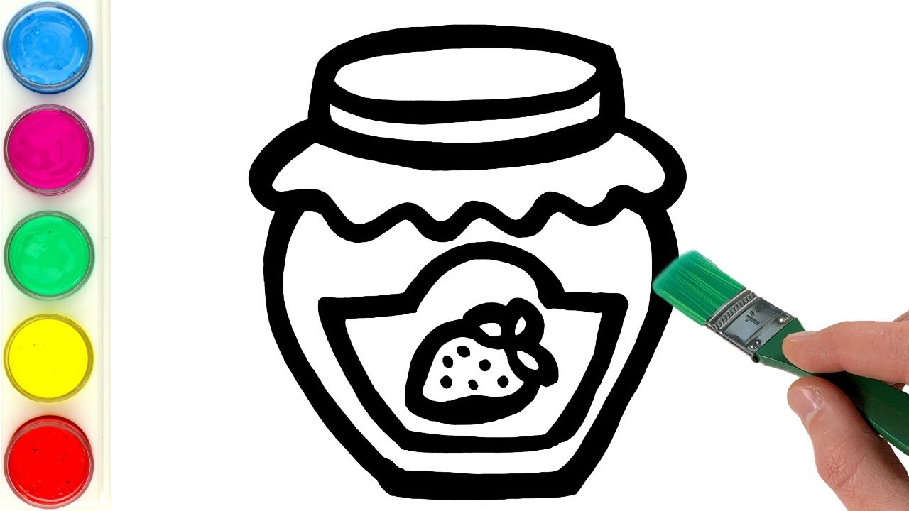 Strawberry Jam Drawing, Painting and Coloring for Kids & Toddlers ...