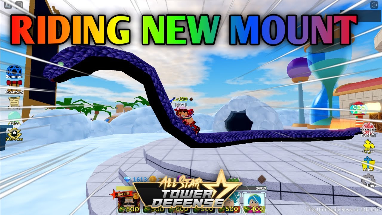 Riding ANACONDA in All Star Tower Defense !! - YouTube