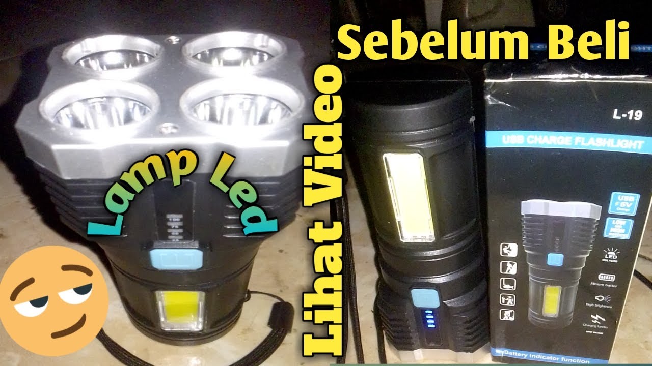 TES KELEMAHAN SENTER LED 4 MATA SUPER TERANG - YouTube