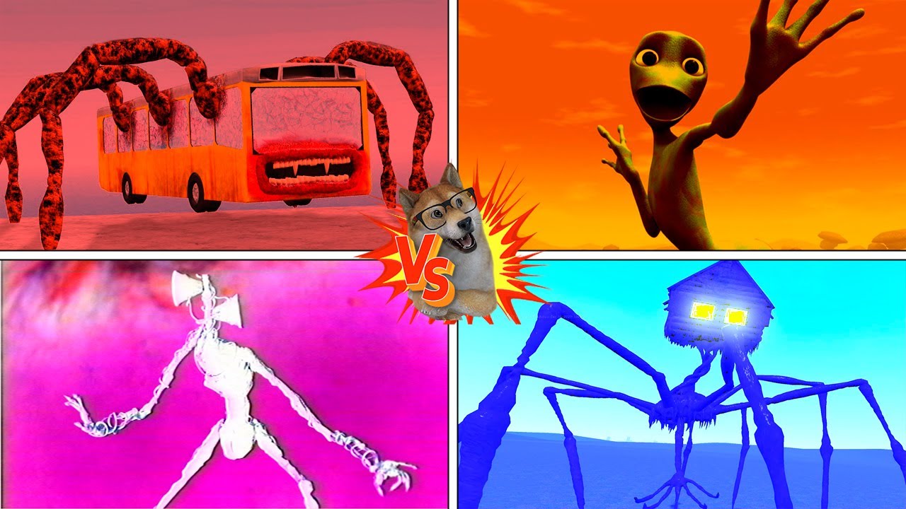 BUS EATER 🆚 ALIEN DANCE 🆚 SIREN HEAD 🆚 HOUSE HEAD - Meme Coffin Dance ...