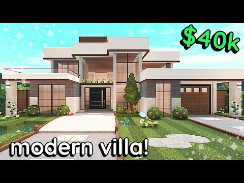 Fancy Modern Villa Bloxburg House Build: 2 Story Exterior Tutorial ...