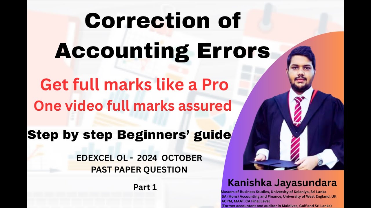 Correction of Accounting Errors – Get full marks like a pro with this ...