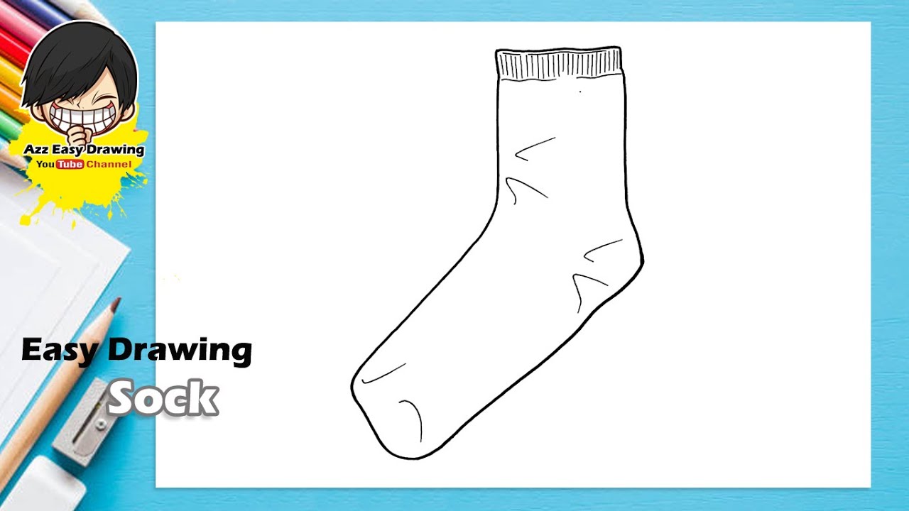 Easy Drawing Sock - YouTube