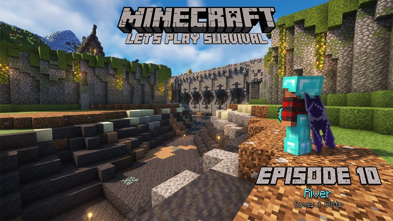 I terraformed a river, caves, and cliffs in Minecraft: Minecraft Let's ...