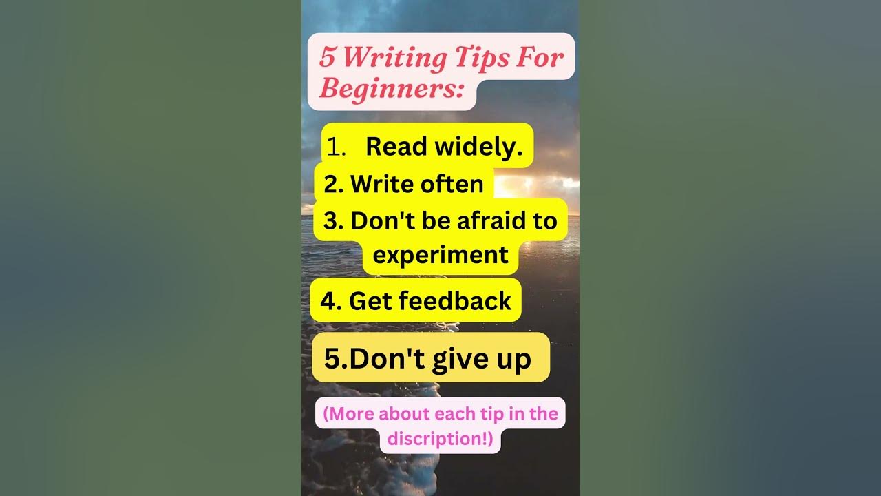 5 Creative writing Tips For Beginners - YouTube