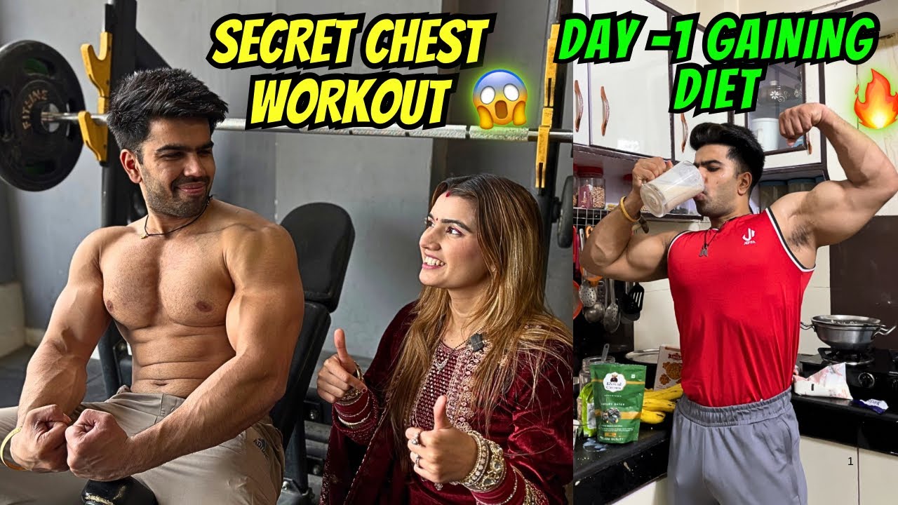 BULKING SERIES DAY-1 | CHEST WORKOUT + GAINING DIET - YouTube