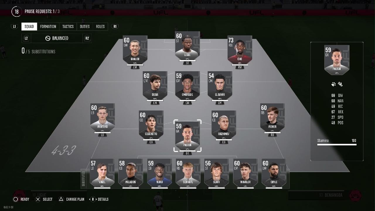 UFL Soccer Gameplay 1st Match - YouTube