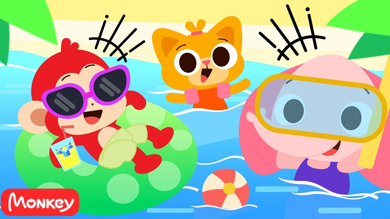 Summer Sing-Along 🏝 Fun Songs for Kids!️ 🎵 Monkey Junior Nursery Rhymes ...
