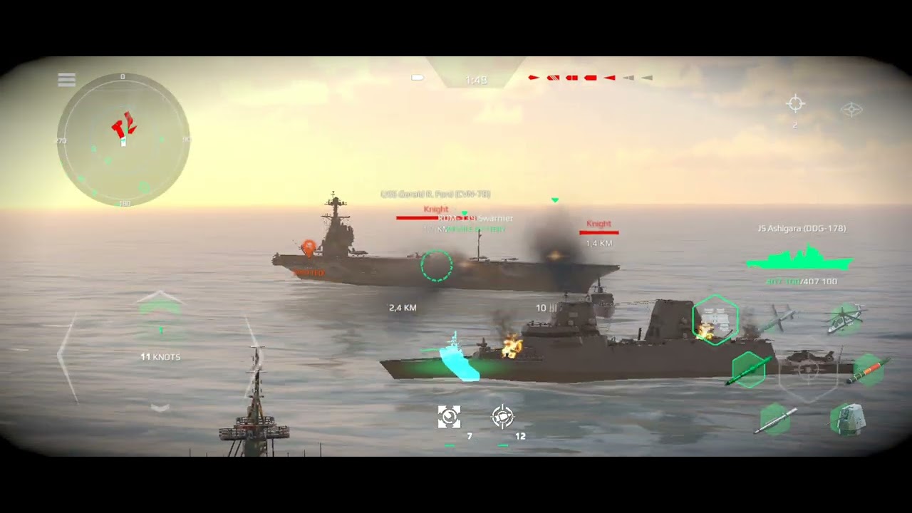 Test Drive of the ship JS Ashigara - YouTube