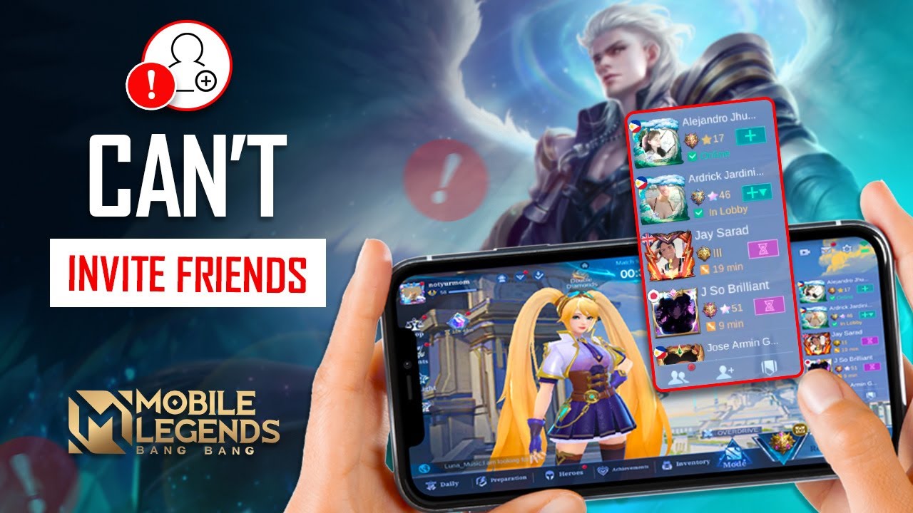 How to Fix Can't Invite Friends on Mobile Legends on iPhone | Unable to invite friends in MLBB ...