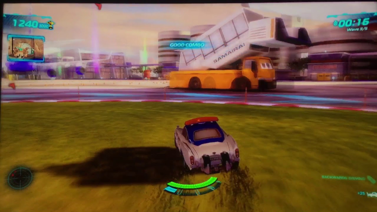 Cars 2 The Video Game | Airport security Finn all the Hunter modes on ...