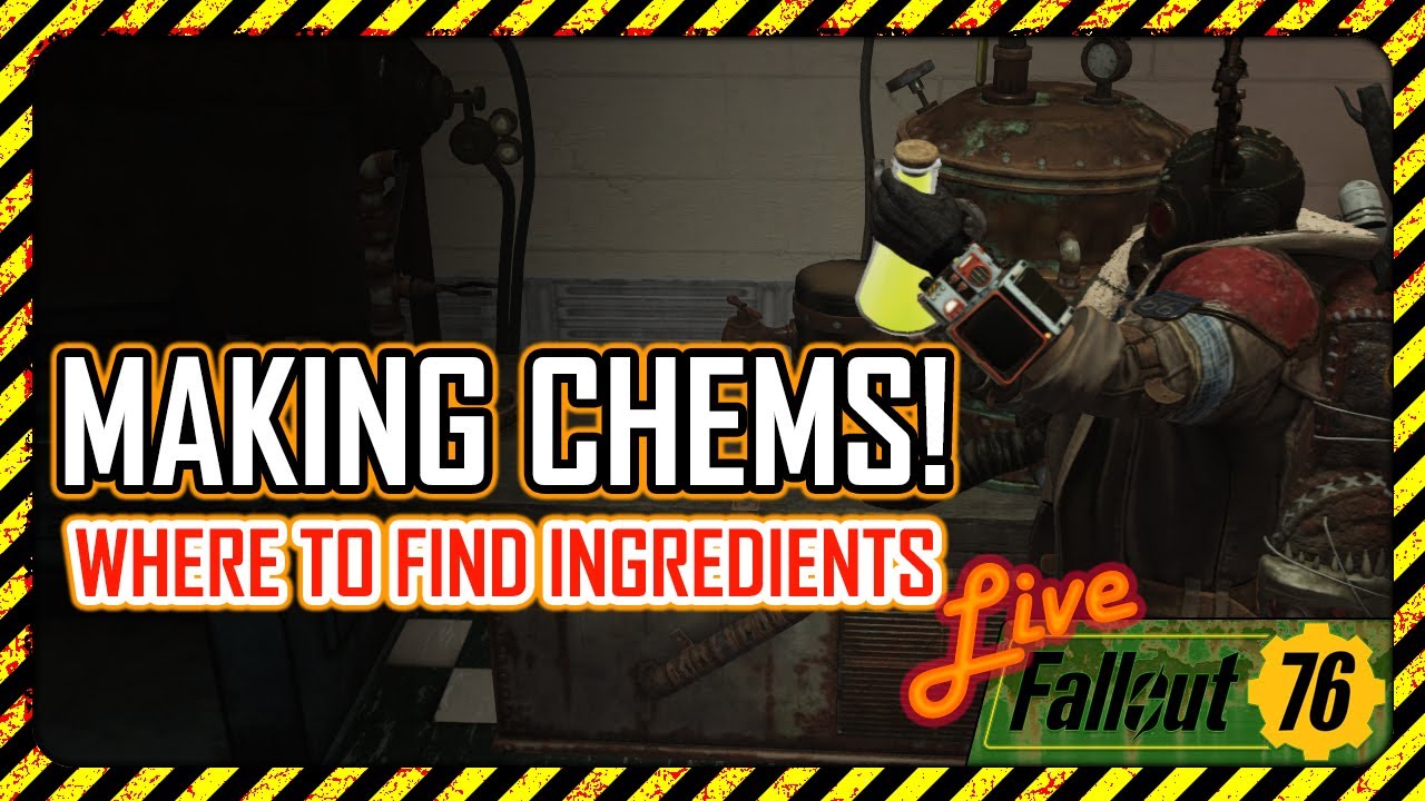 Fallout 76 Live Stream - Oct 14 - Making Chems - Where To Find ...
