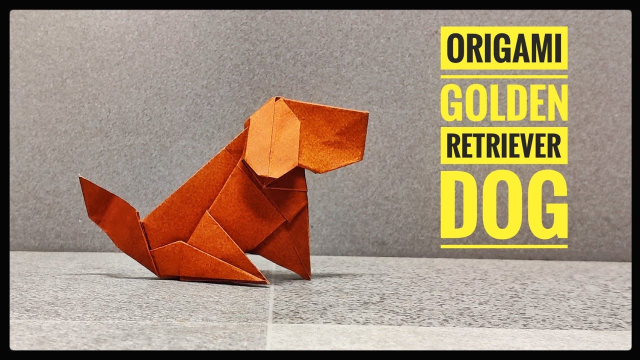 Origami Golden Retriver Dog | Origami Dog | Origami tutorial | Paper ...