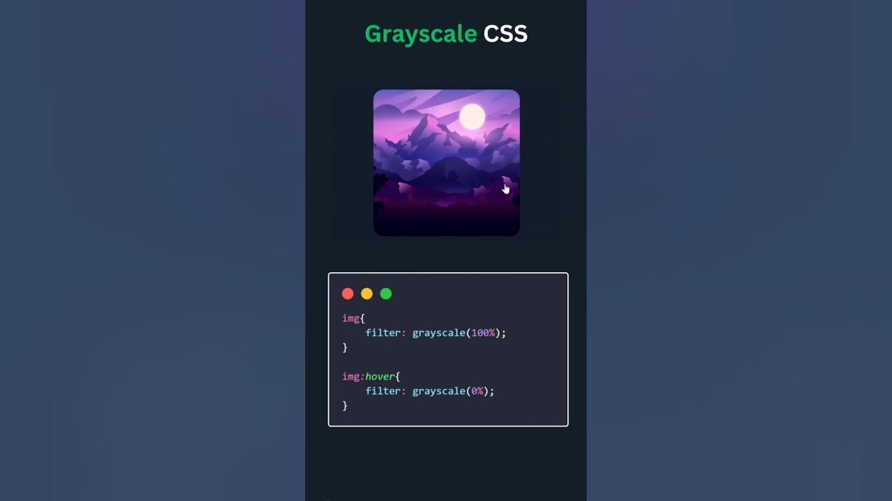 Grayscale css #webdesign #css - YouTube