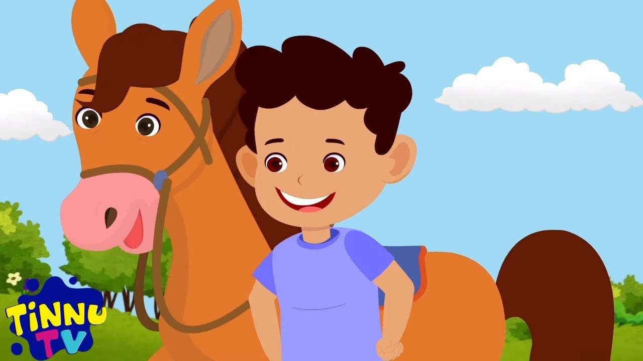 चल मेरे घोड़े, Chal Mere Ghode, Hindi Nursery Rhyme and Kids Song - YouTube