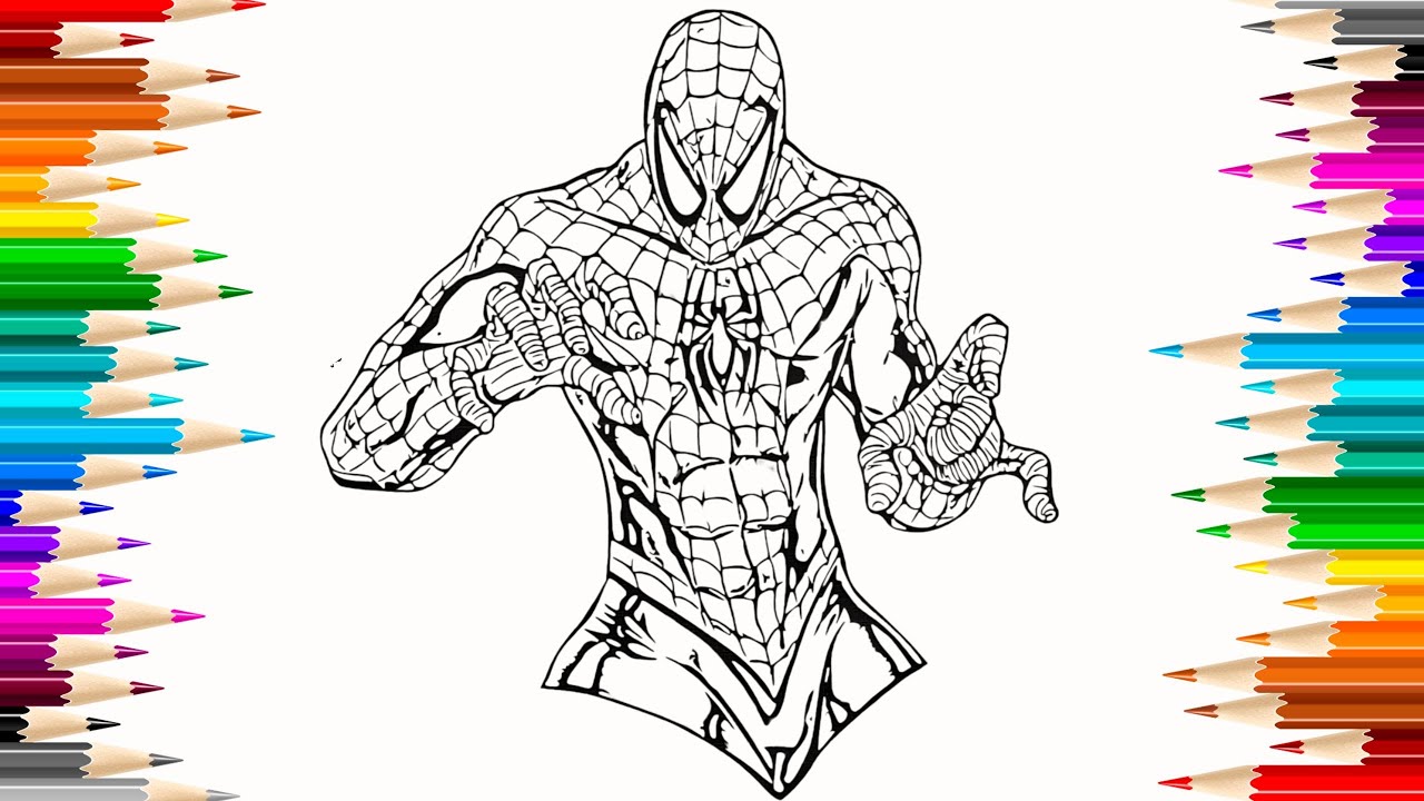 Let's color Spider Man with Markers | Fun Coloring Tutorial - YouTube