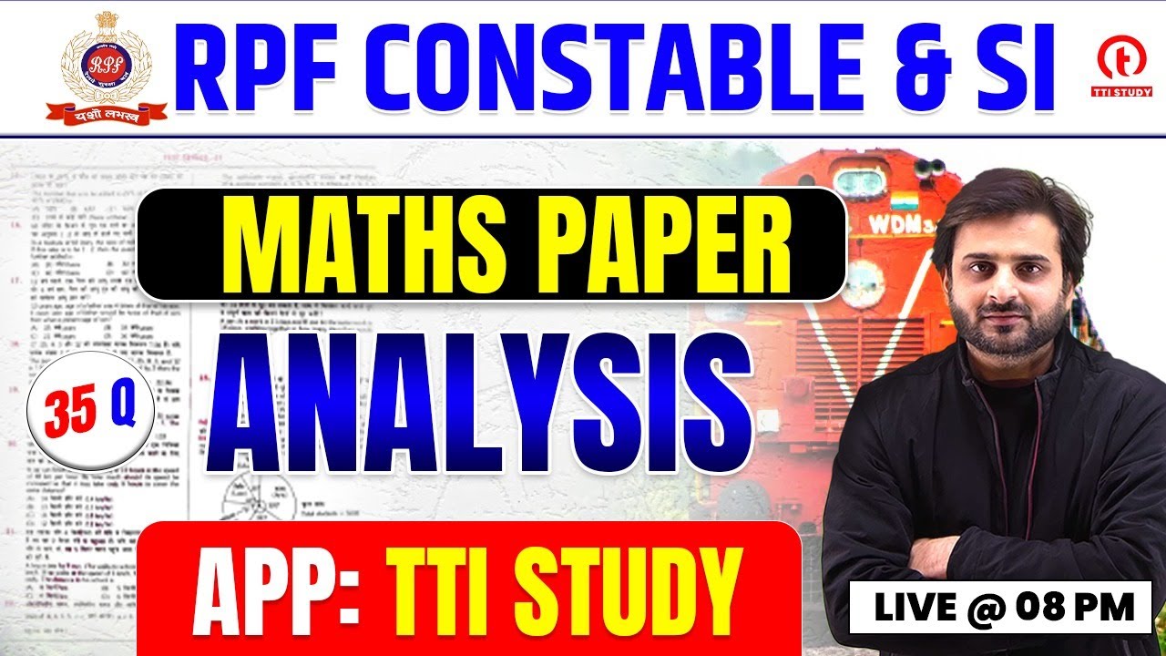 RPF Math Class 2024 | Math Paper Analysis for RPF Constable 2024 ...