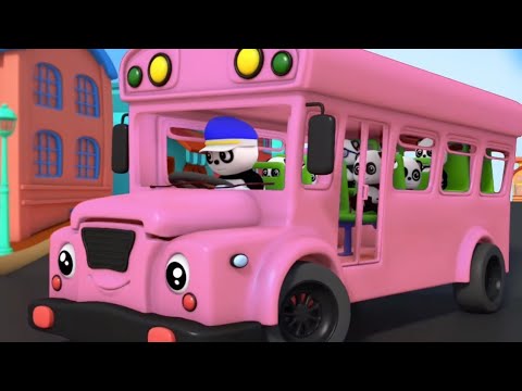 the wheels on the bus. animated kids song. children's rhymes. chiki ...