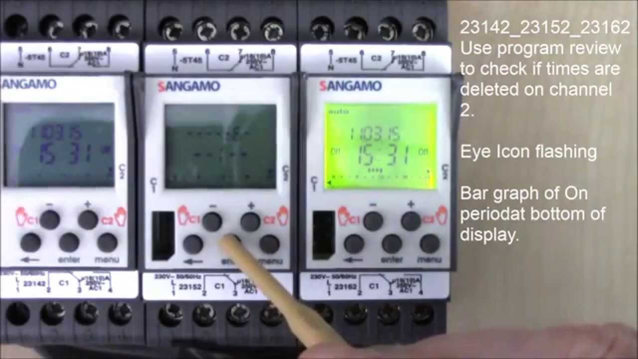 Sangamo DIN 23142, 23152 & 23162 - Delete a program time - YouTube