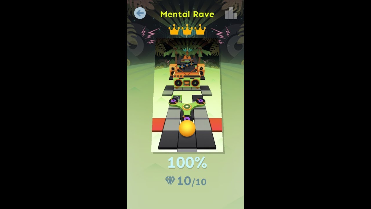 Rolling Sky | Mental Rave All Gems and Crowns %100 - YouTube