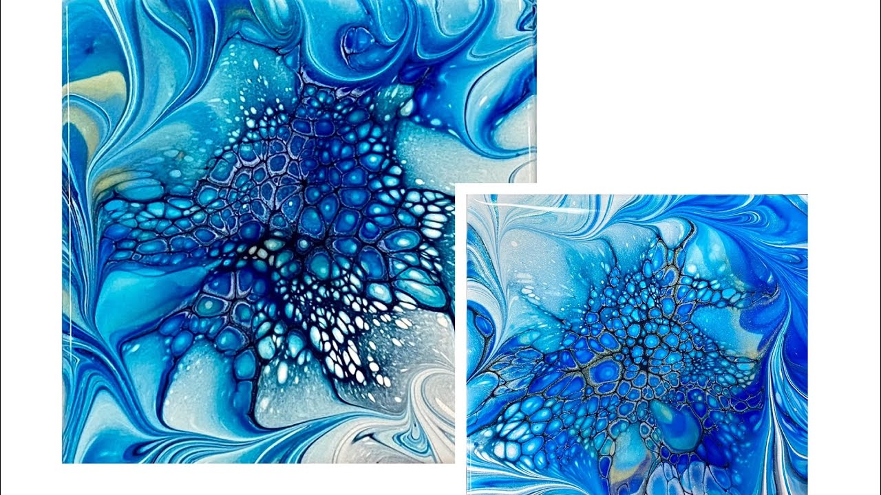 (1411) Awesome Bloom Technique, Modified, Fluid Art, Acrylic Paint ...