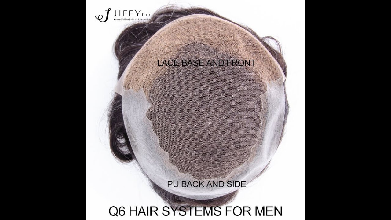 Q6 Hair Systems For Men, Lace Base and Front , PU Back and Side, 8*10 ...