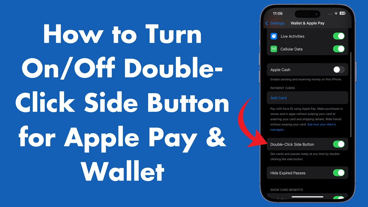 How to Turn On/Off Double-Click Side Button for Apple Pay & Wallet ...