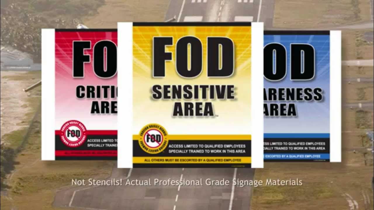 (FOD) - Foreign Object Debris Alert Signs, FOD Signs - YouTube
