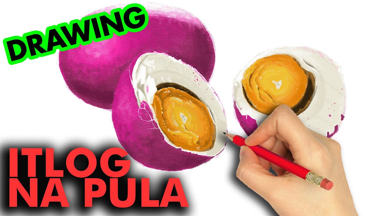 how to draw Itlog na Maalat | Itlog na Pula | Art Therapy - YouTube