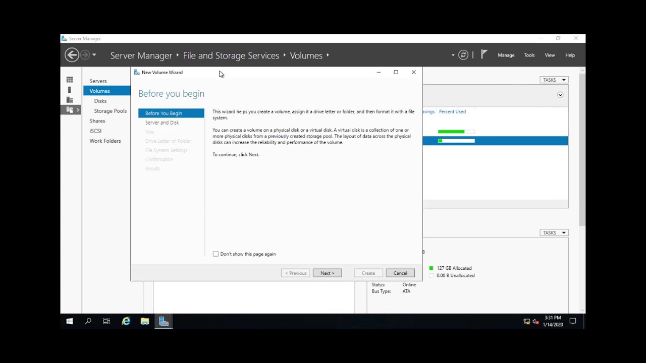 Creating Volumes with Server Manager - YouTube