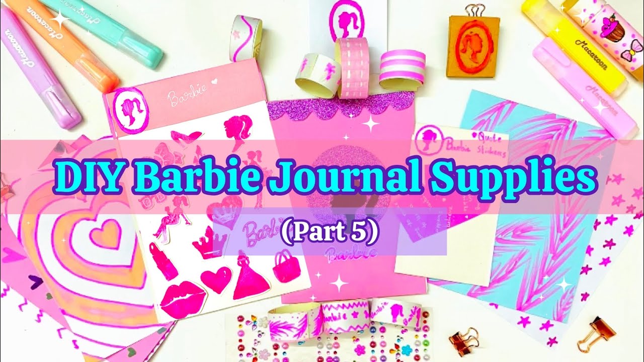 How to Make Journal Supplies at Home (part 5)/DIY pink journal set ...