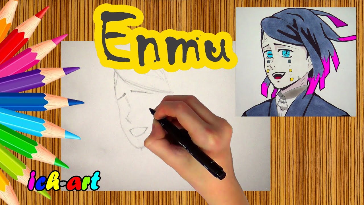 HOW TO DRAW ENMU?| Demon Slayer : Mugen Train | Как нарисовать ЭНМУ из ...