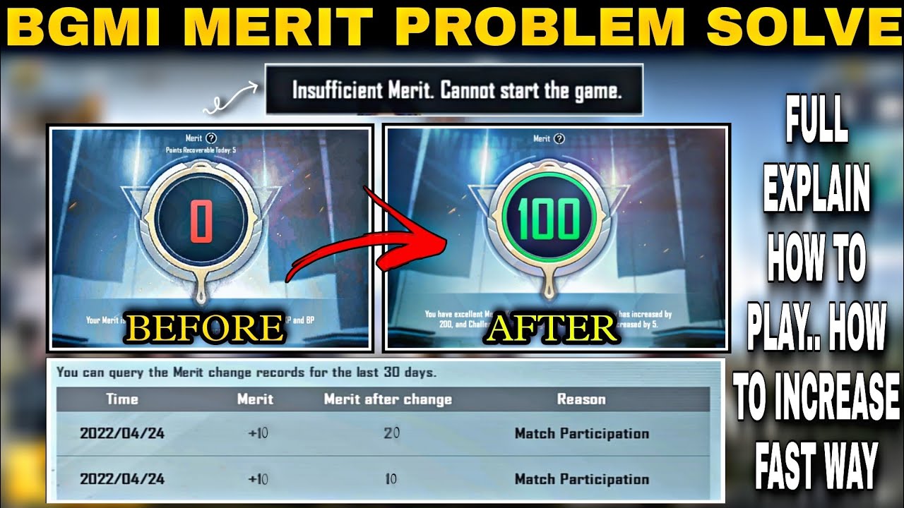 How to increase merit in bgmi fast - full Explained - Insufficient ...