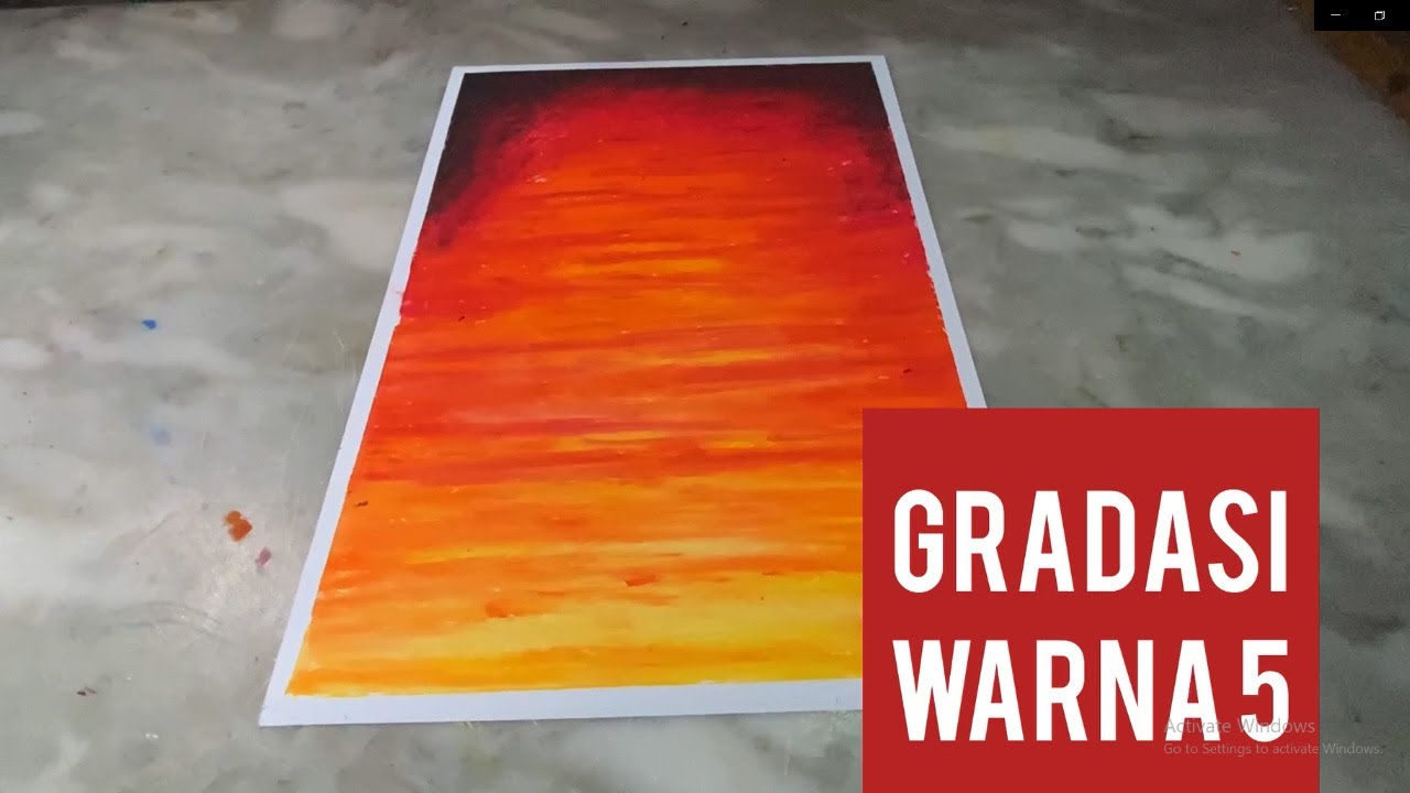 MENGGAMBAR GRADASI LANGIT SENJA DENGAN CRAYON #5 - YouTube