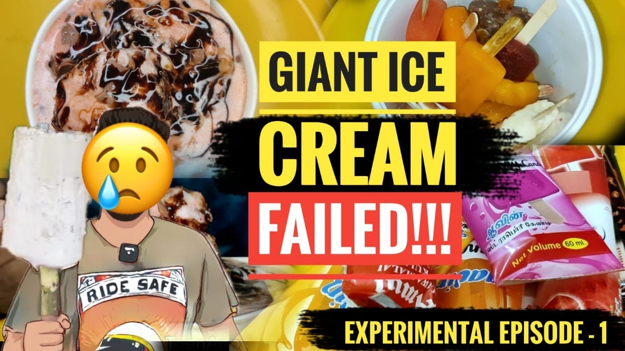 Mini Giant Ice Cream Failed with 10 different Ice Creams | Experimental ...