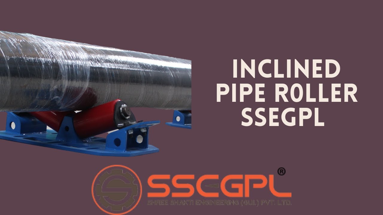 Pipe roller (Inclined) for pushing and pulling of pipe oil and gas ...