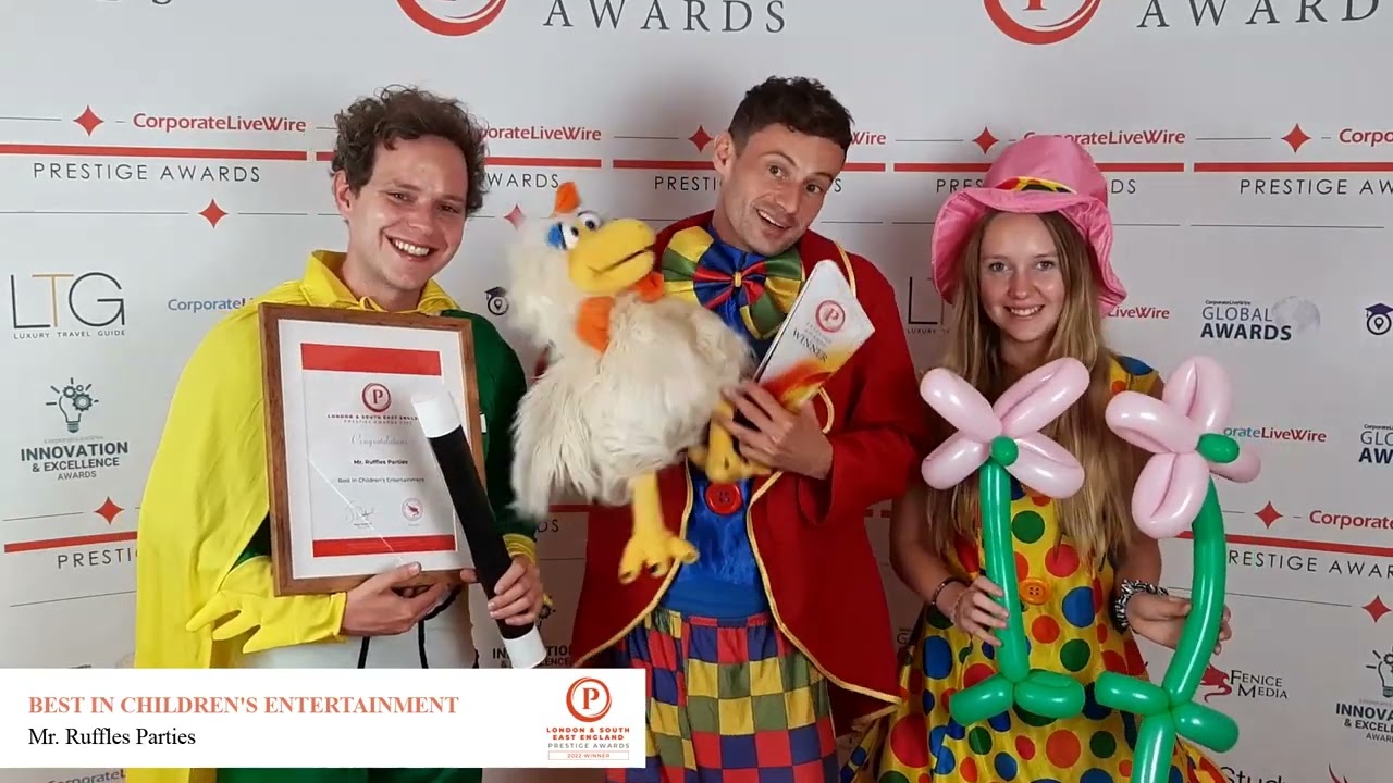 Mr Ruffles Parties Wins Best in Children's Entertainment - YouTube