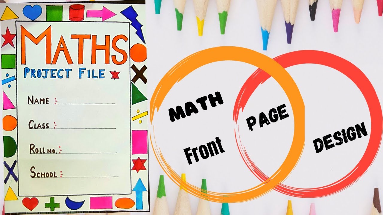 How to make math project | Math project for class 9 | Front page border ...