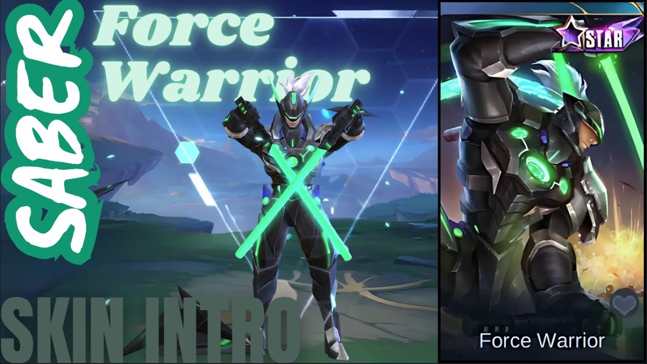 Skin Intro - Saber "Force Warrior" Starlight Skin | MLBB 4K UHD - YouTube